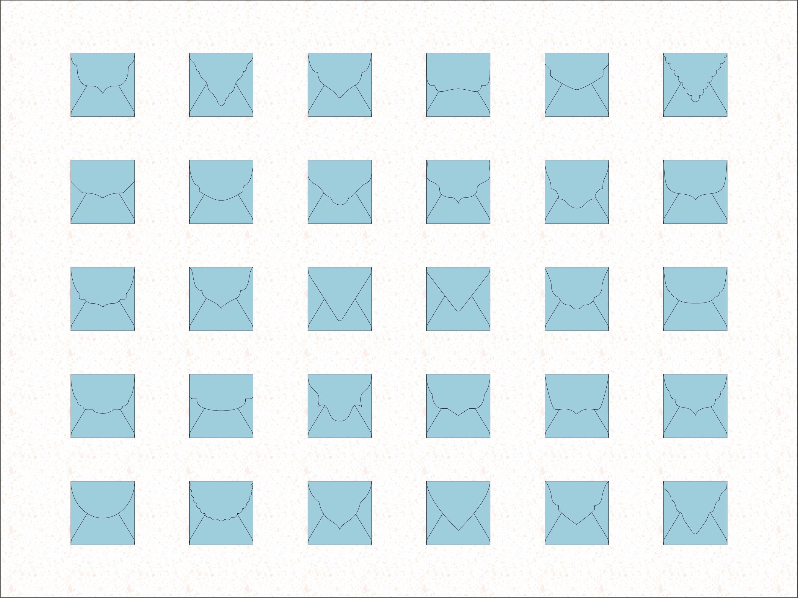 SVG Square Envelope Templates, Sqaure Invitation Envelopes - Etsy