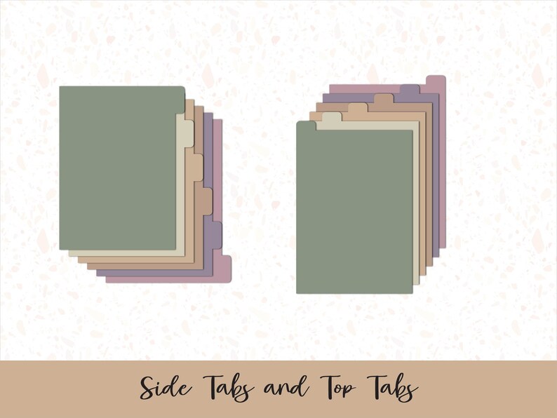 B6 Planner Dividers SVG, PDF, DXF Tab Divider Templates, Tab Dividers ...