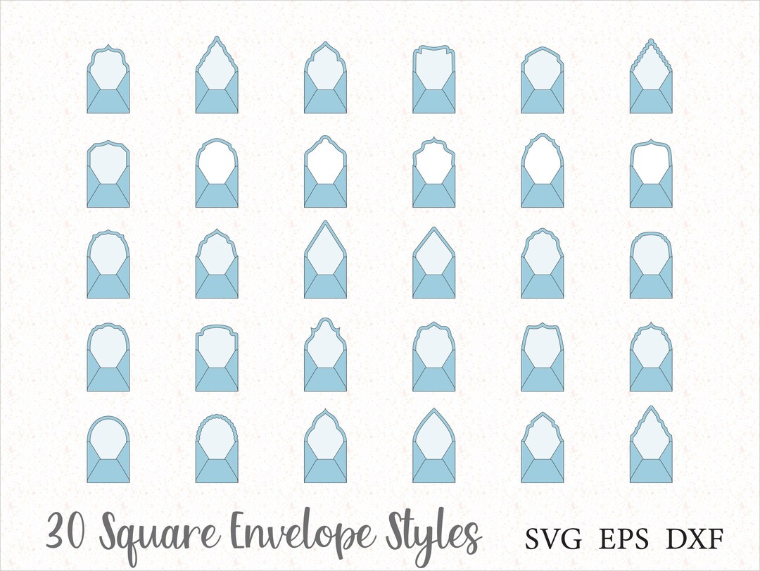 SVG Square Envelope Templates, Sqaure Invitation Envelopes - Etsy