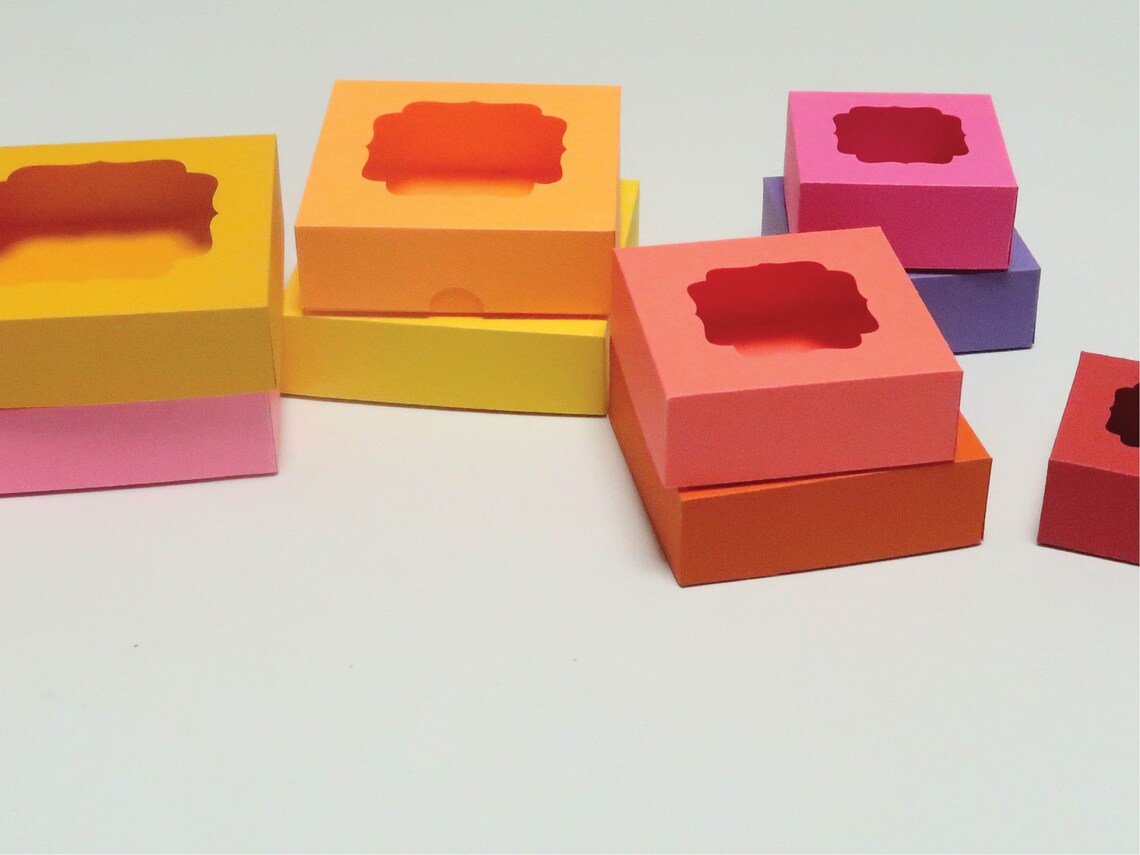 SVG Gift Box Box Template Square Gift Box Favor Boxes | Etsy