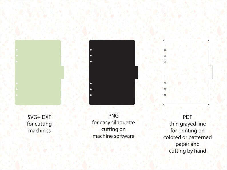 A5 Planner Dividers SVG PDF DXF Tab Divider Templates Tab - Etsy