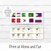 Asian Country Flags Flash Cards, Print Then Cut, PDF, World Flags - Etsy