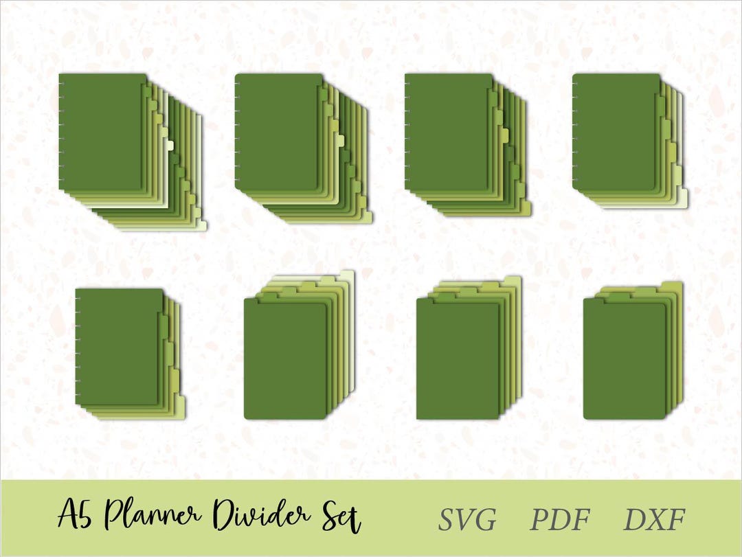 A5 Disc Bound Planner Divider, Happy Planner Divider Set, Top Tabs and ...