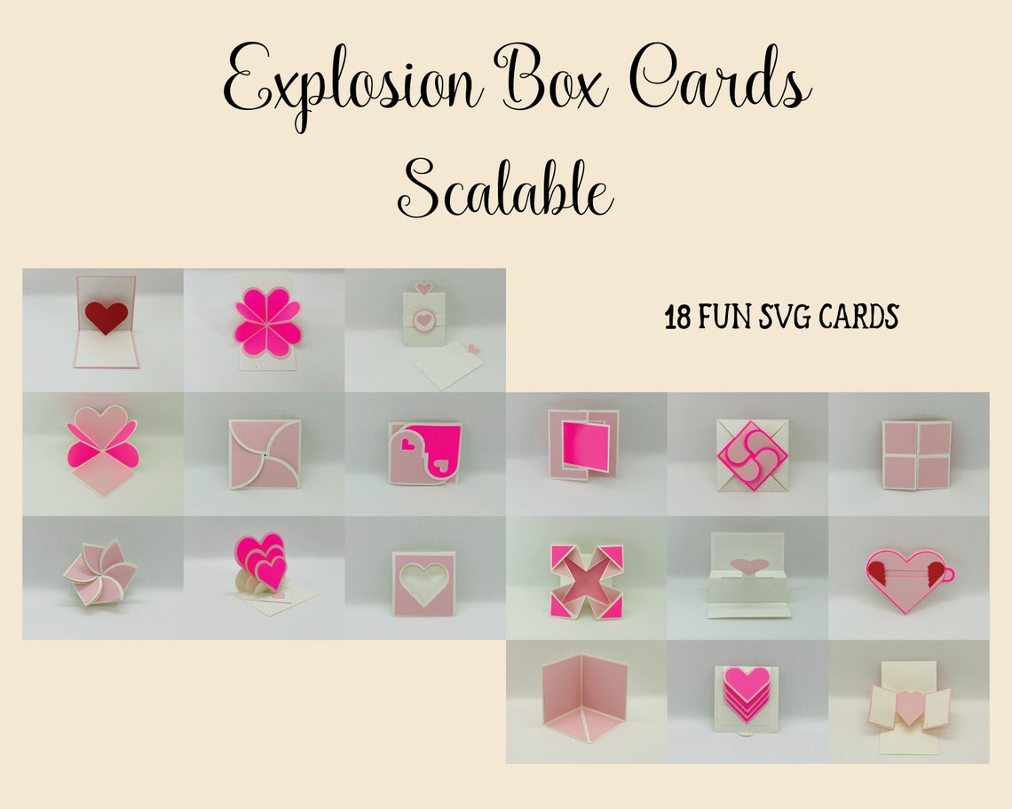 SVG Explosion Box Cards Scalable to Any Size, Fun Card Projects ...