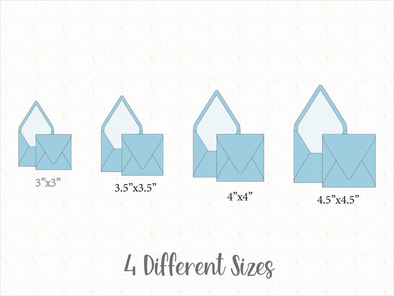 SVG Square Envelope Templates Sqaure Invitation Envelopes - Etsy