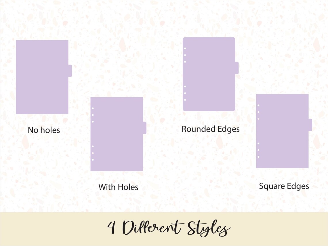 A5 Planner Dividers SVG PDF DXF Tab Divider Templates Tab - Etsy