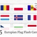 European Country Flags Flash Cards, Print Then Cut, PDF, World Flags - Etsy