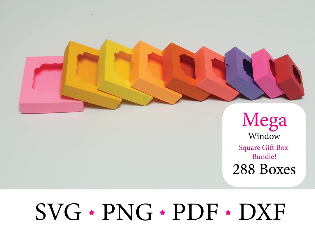 SVG Gift Box, Box Template, Square Gift Box, Favor Boxes, Great for ...