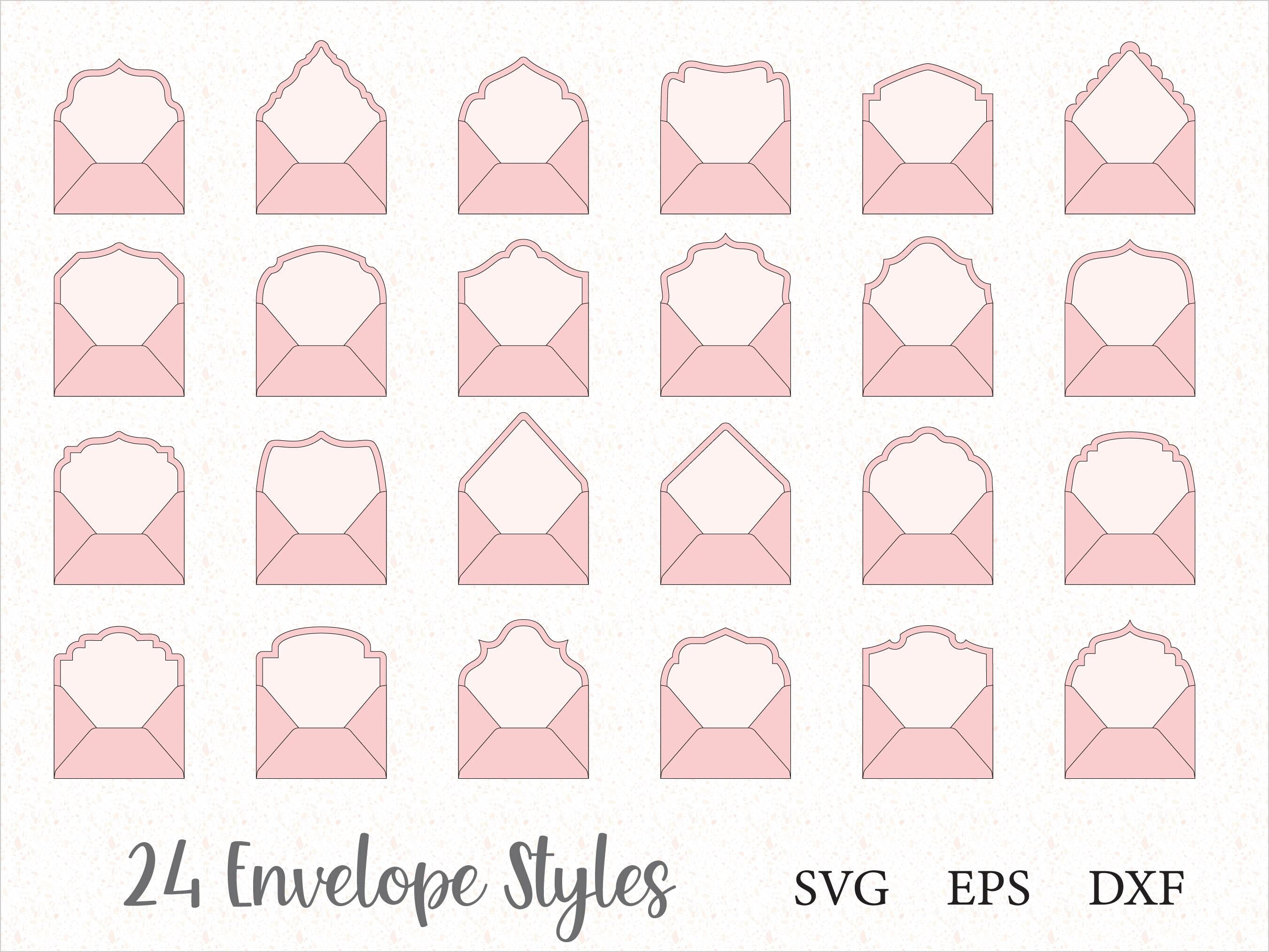Envelope SVG Templates, for Invitations and Greeeting Cards, Envelope ...