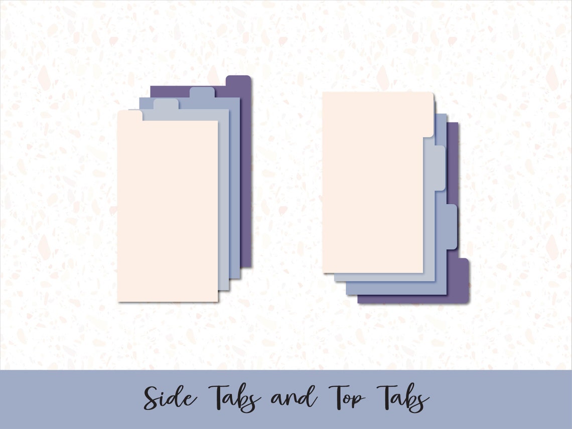 Personal Planner Dividers SVG Tab Dividers Tab Divider Set - Etsy