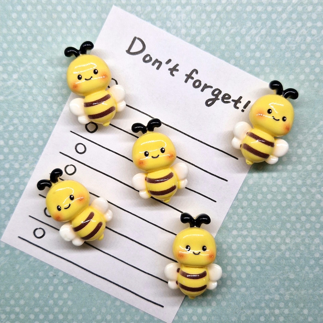 Bee Magnets × 5/message Board Magnets/fridge Magnets/bee Fridge Magnets ...