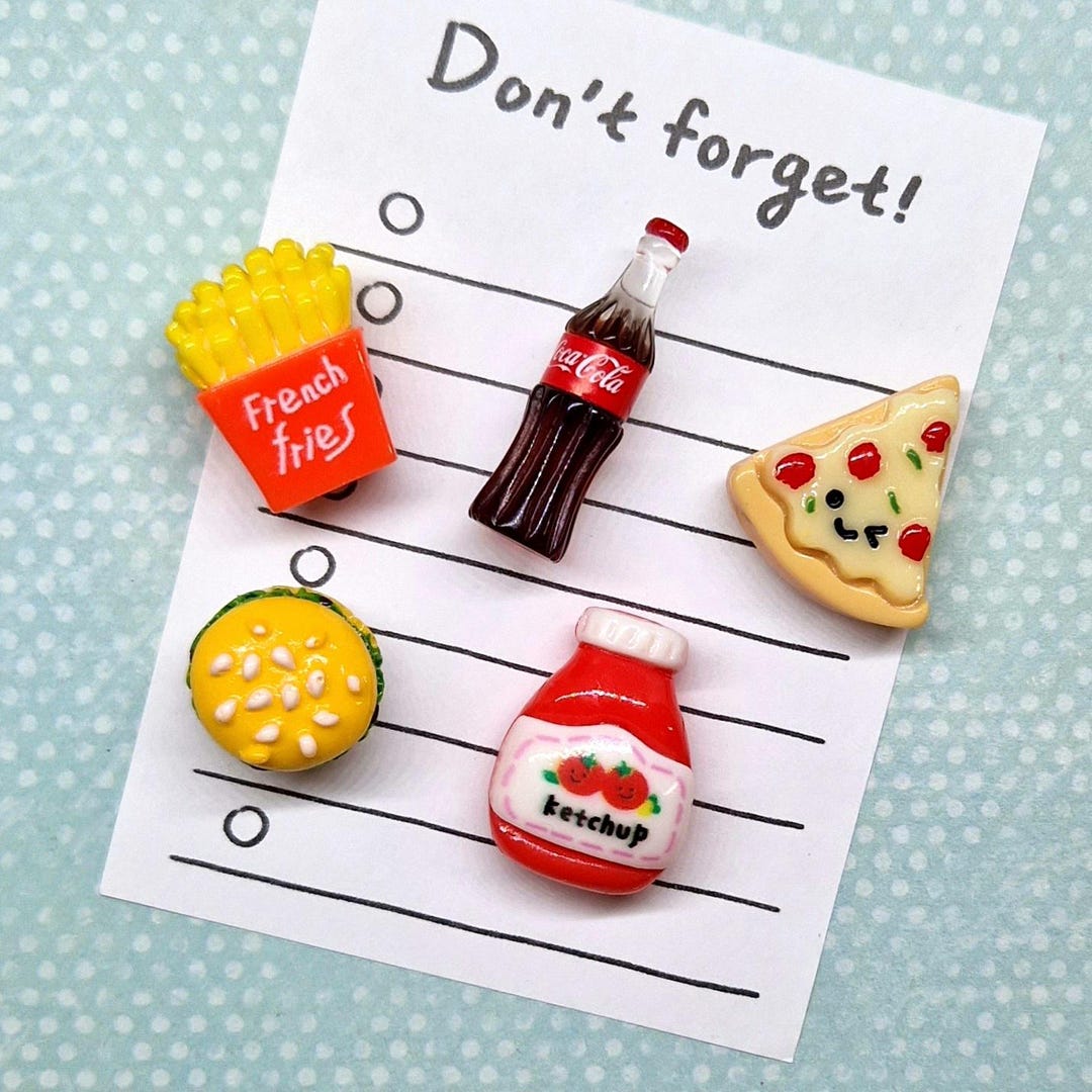 Junk Food Magnets Set, Novelty Fridge Magnets - Etsy