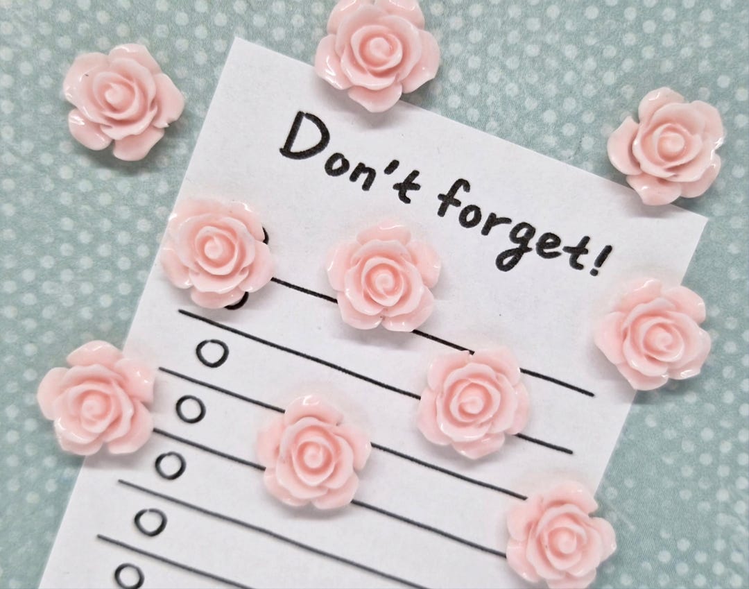 Light Pink Rose Magnets × 10/notice Office Board Magnets/birthday Gift ...