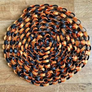 Christmas Garland Chain/"paper Chain"/black and Orange Chain/rust ...