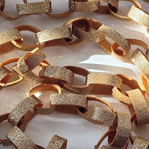 Gold"paper Chain" Felt Garland/christmas Garland/new Year Bunting ...