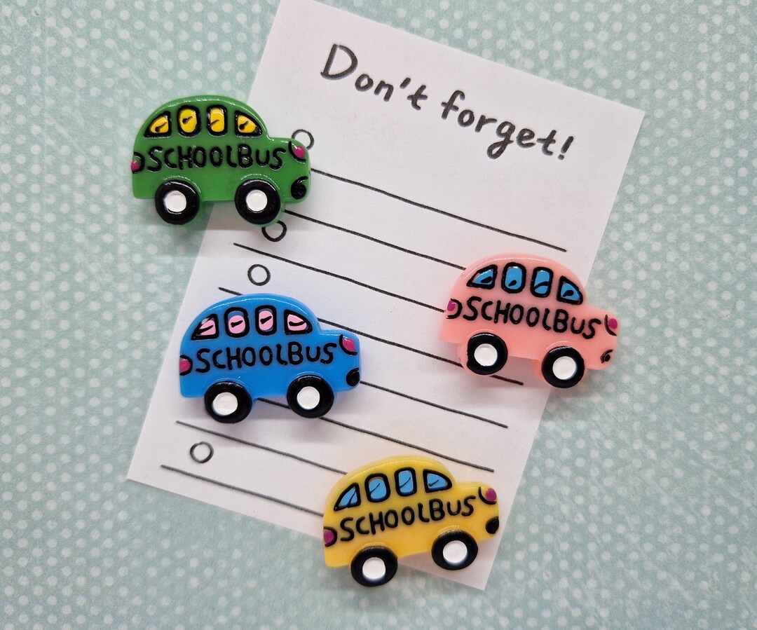 School Bus Magnets × 4/message Board Magnets/fridge Magnets/fridge ...