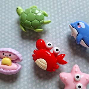 Sea Summer Magnets × 5/sea Creatures/memo Board Magnets/fridge Magnets ...