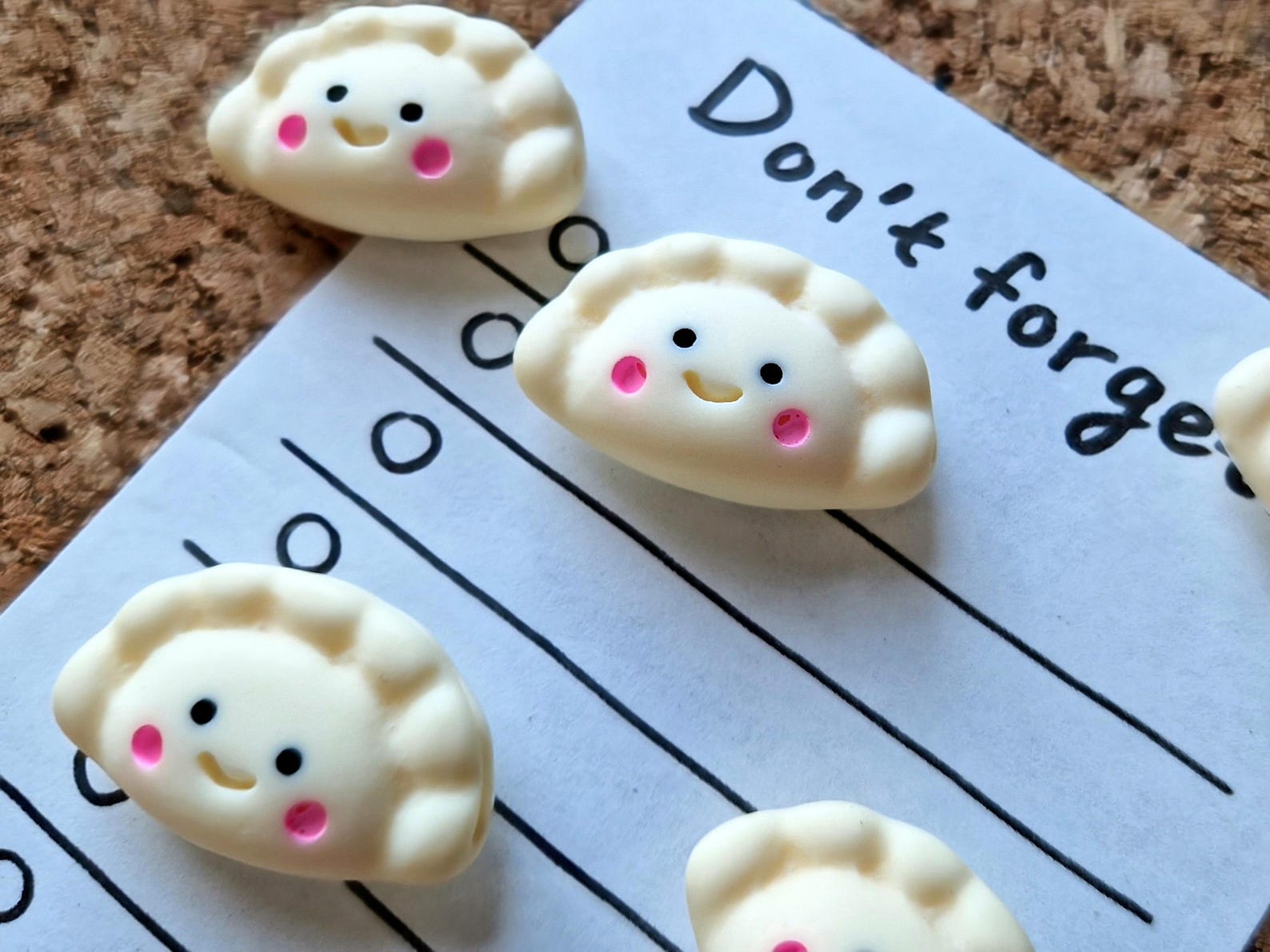 Dumpling Push Pins ×5/foodpush Pins/thumb Tack Set/cork Board Push Pins ...