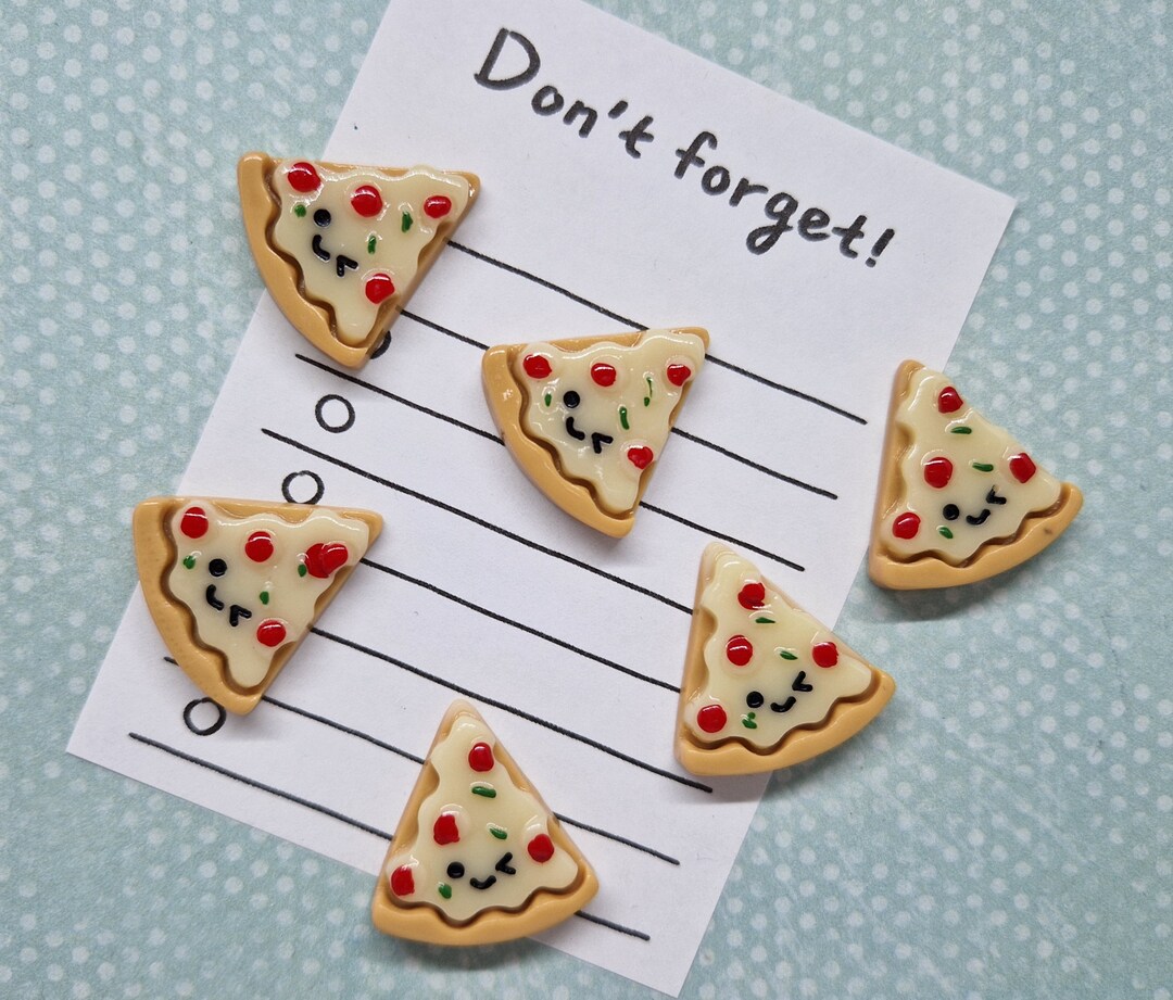 Pizza Magnets 6/message Board Magnets/food Magnets/novelty - Etsy