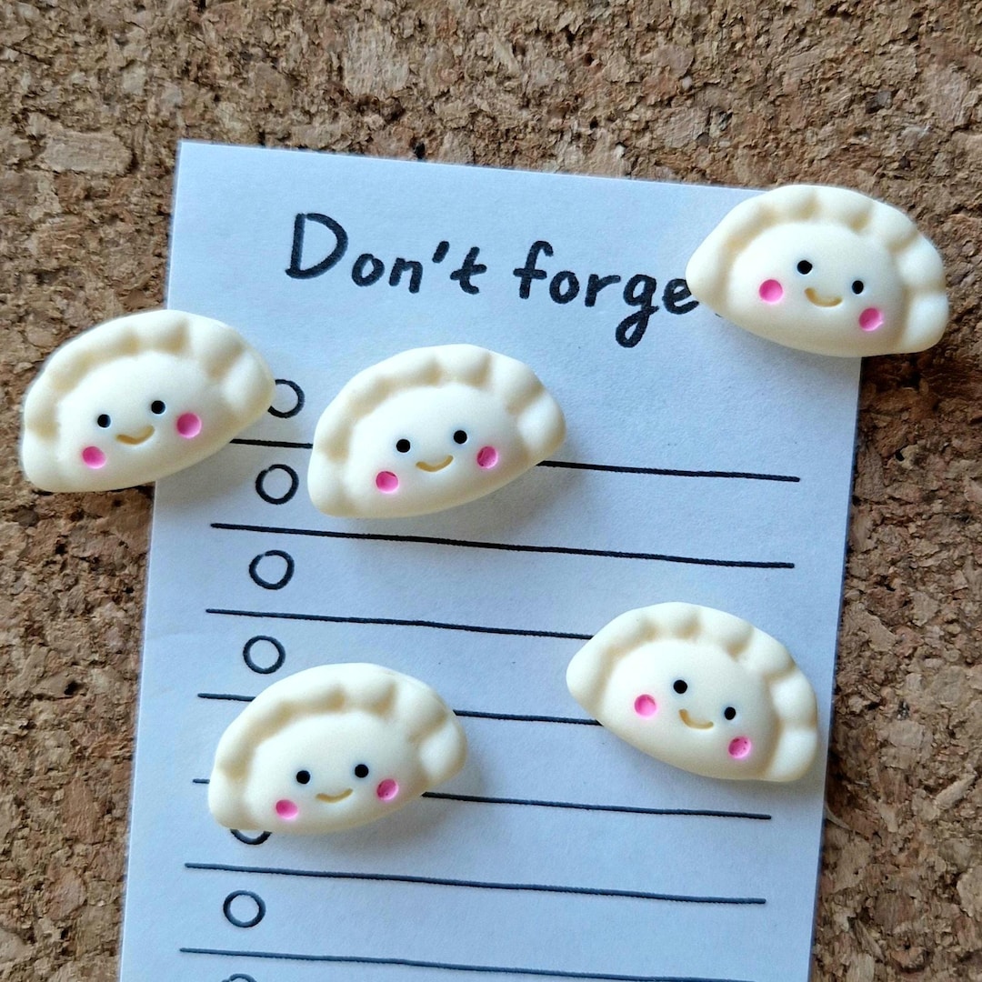 Dumpling Push Pins ×5/foodpush Pins/thumb Tack Set/cork Board Push Pins ...