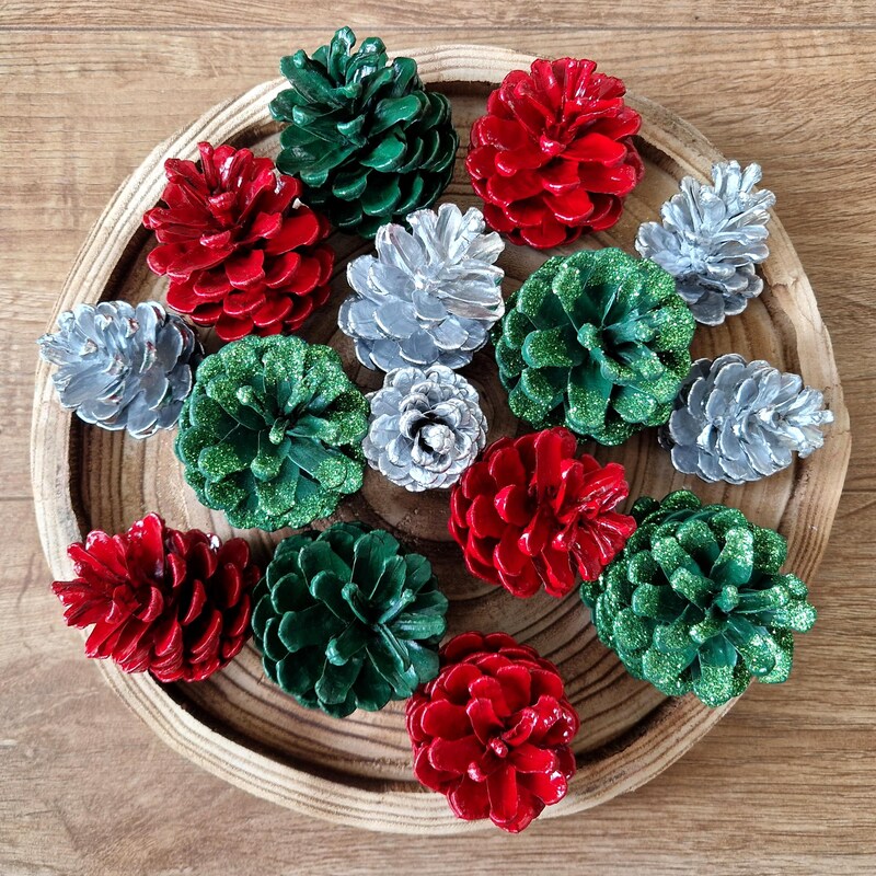 Painted Pine Cones - Etsy