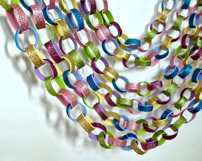 Multicolour Garland/"paper Chain"/pastel Chain/baby Shower Garland ...