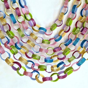Multicolour Garland/"paper Chain"/pastel Chain/baby Shower Garland ...
