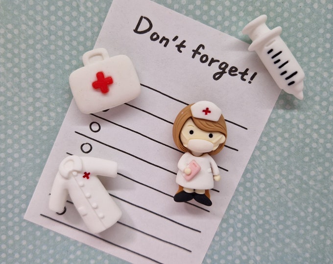 Nurse Magnets × 4/memo Board Magnets/fridge Magnets/doctor Magnets ...
