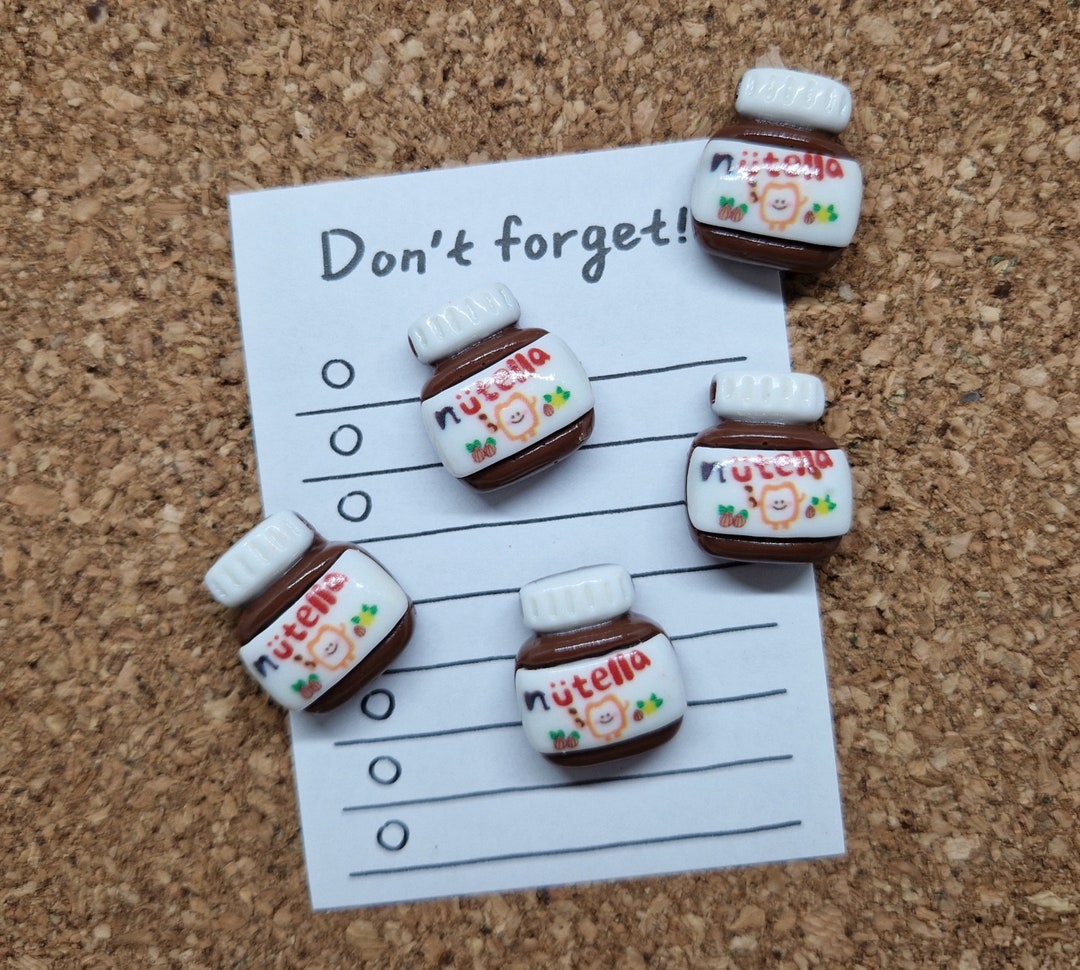 Chocolate Spread Jar Push Pins 5/cork Board Pins/cork Board - Etsy