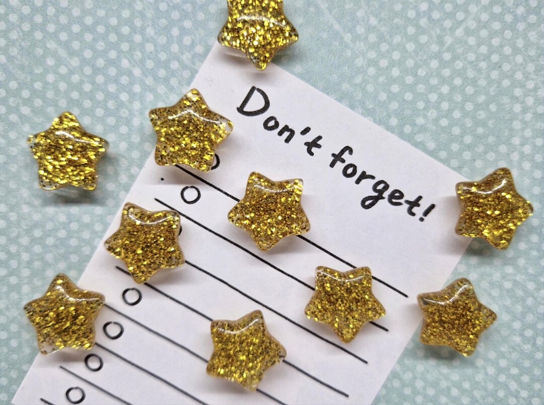 Gold Star Magnets 10/glitter Star Magnets/message Board Magnets/school ...