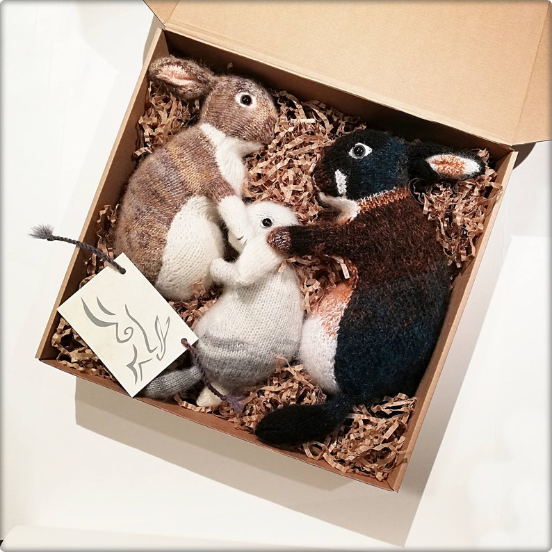 Knitted Black Otter Rex Rabbit lover gift for Easter Wild | Etsy