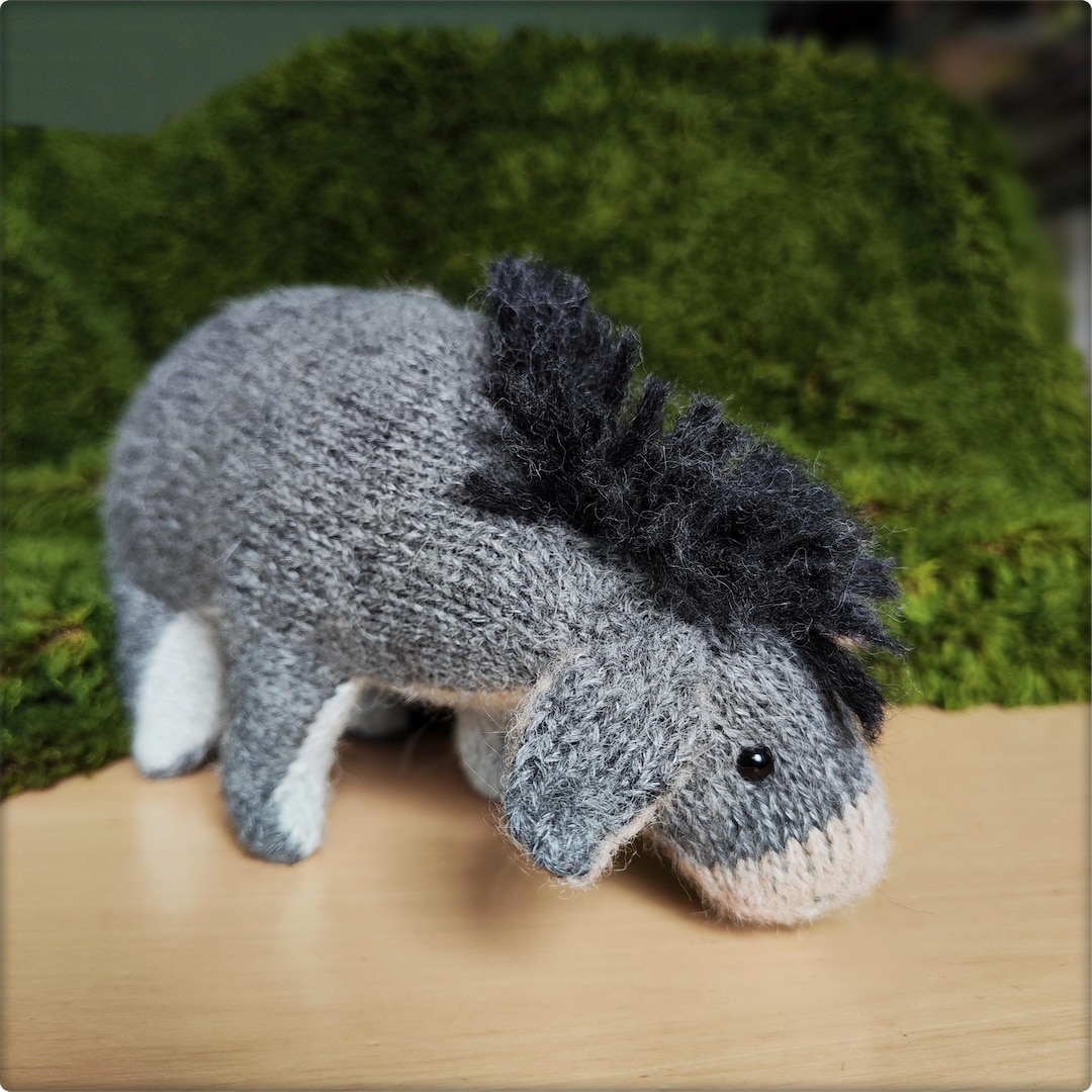 Knitted Eeyore Donkey Plush From Pooh and Friends Stories – Handmade ...