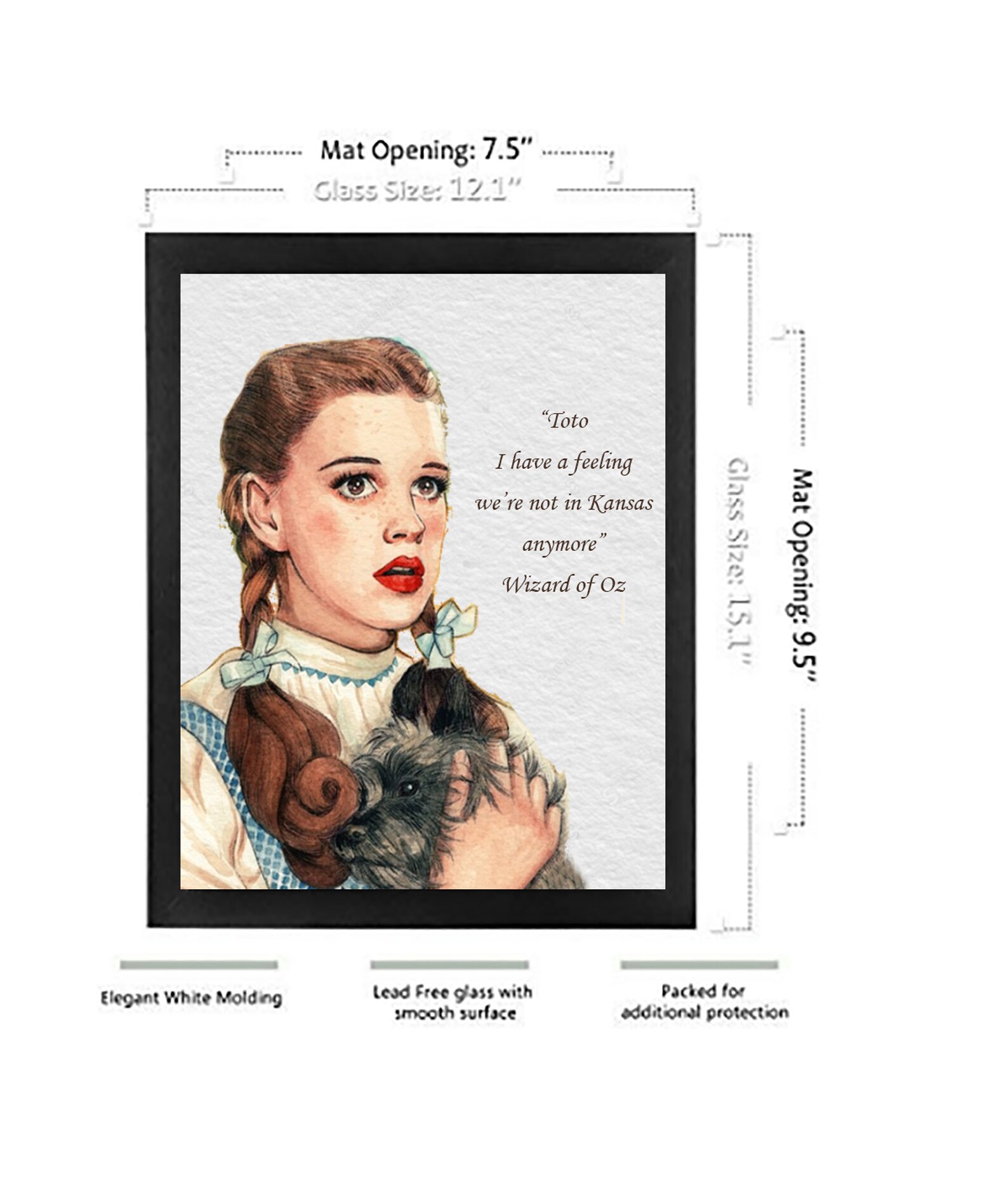 WIZARD OF OZ Dorothy Framed Print-we're Not in Kansas Anymore-kids Room ...