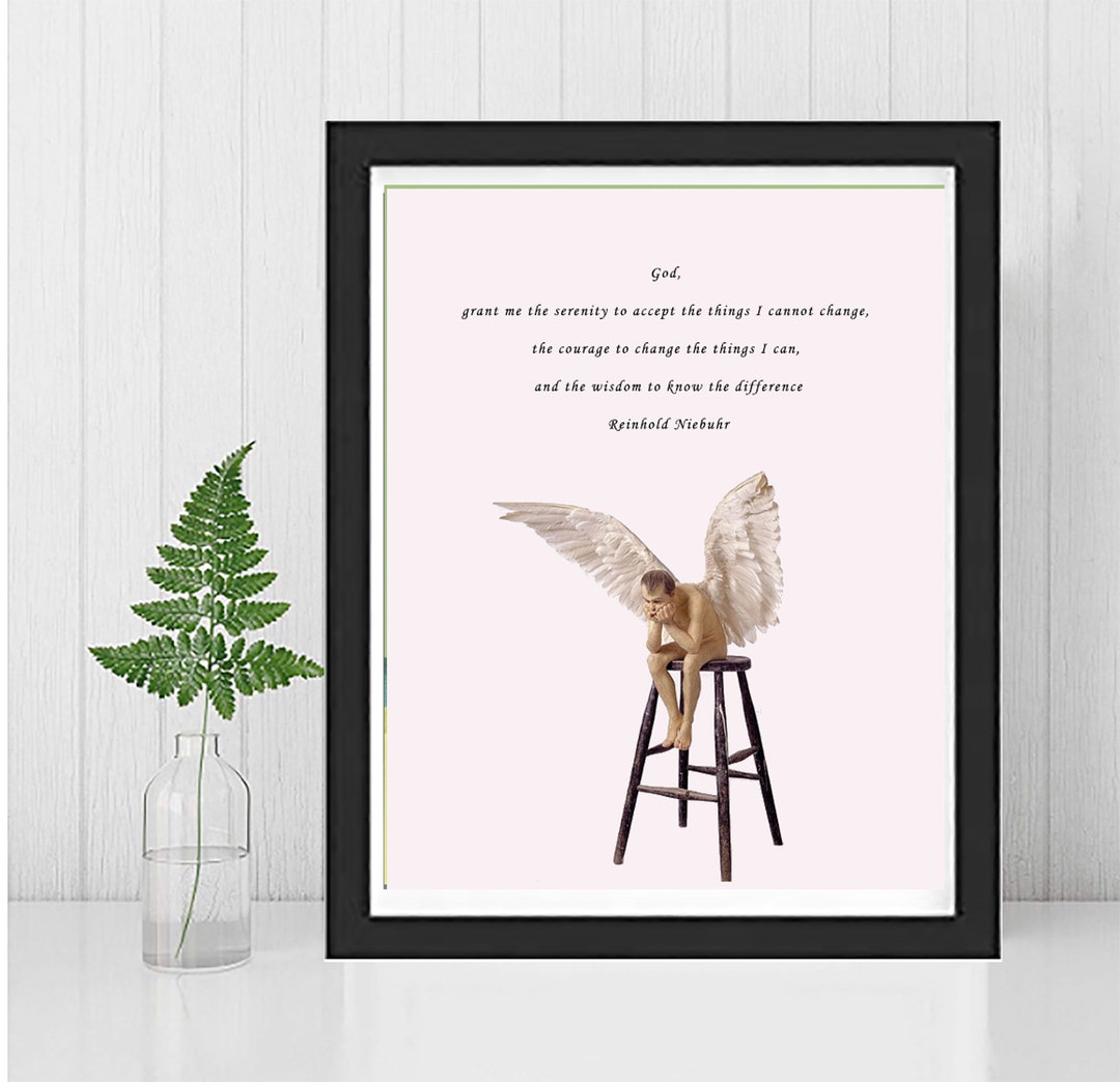 SERENITY PRAYER Wall Art- Print-alcoholics Anonymous-god Grant Me the ...