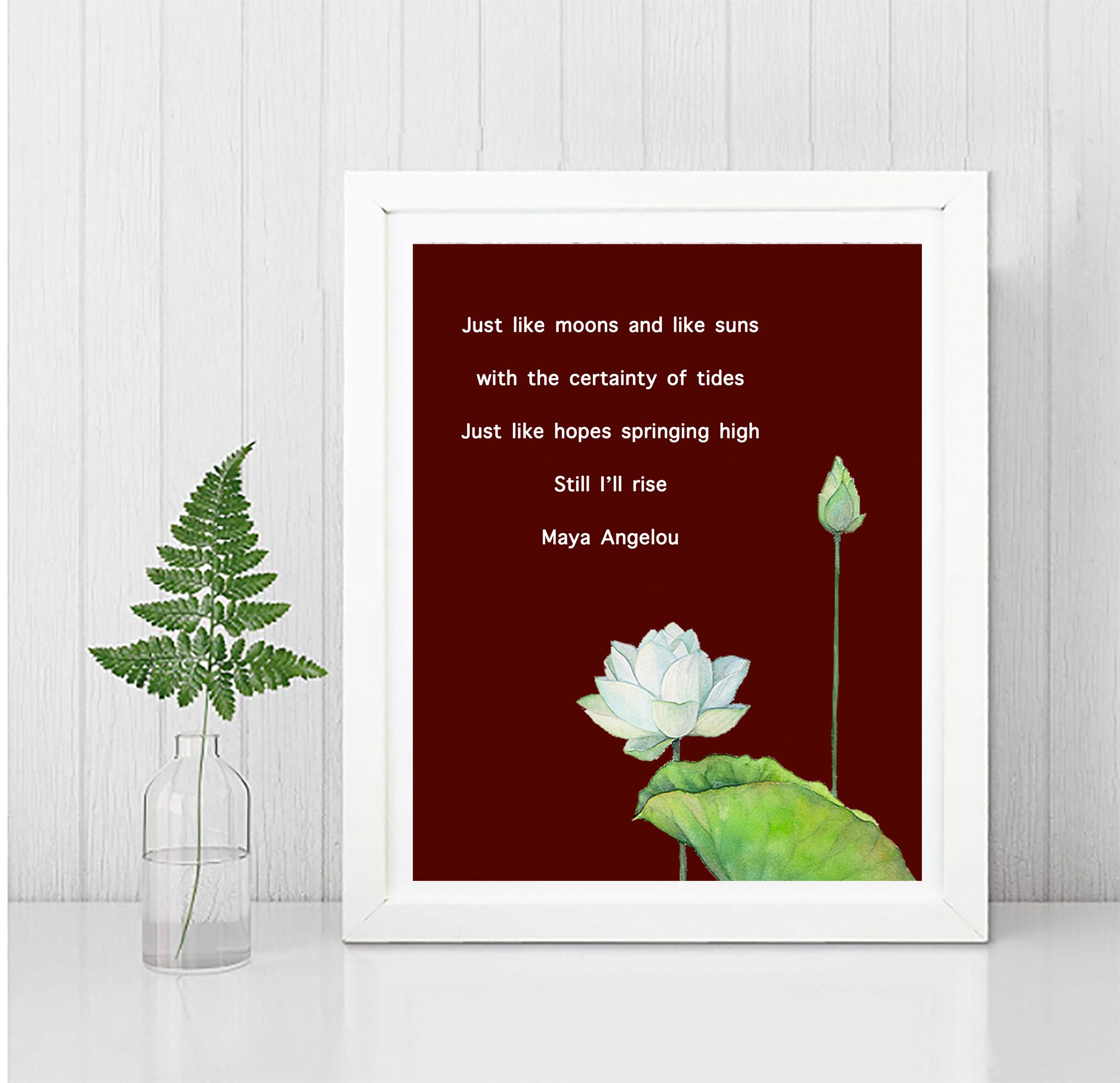 MAYA Angelou and Still I Rise Quote Print FRAMED and Unframed ...