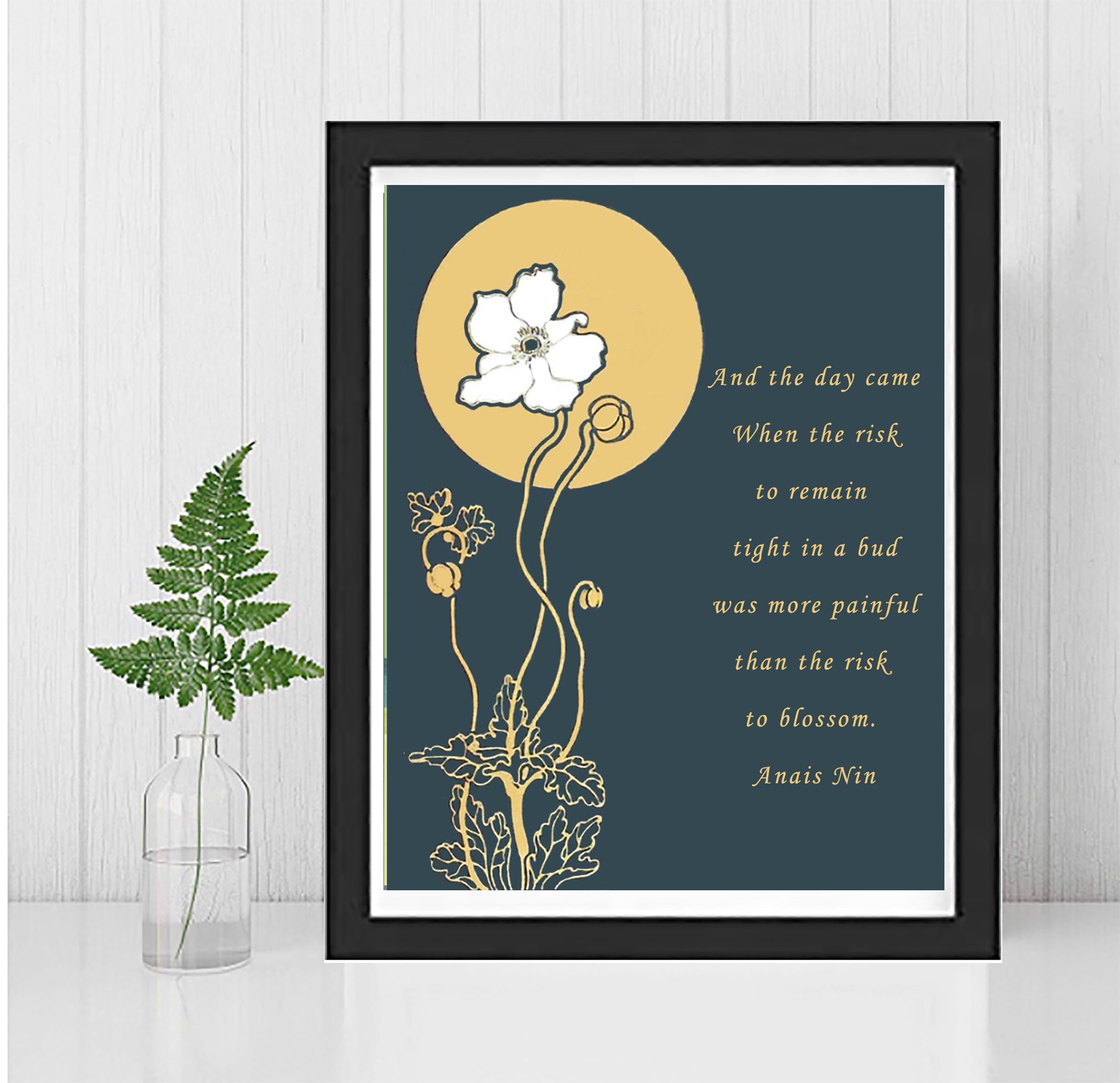 ANAIS NIN Inspirational Poetry Framed and Unframed Art - Etsy
