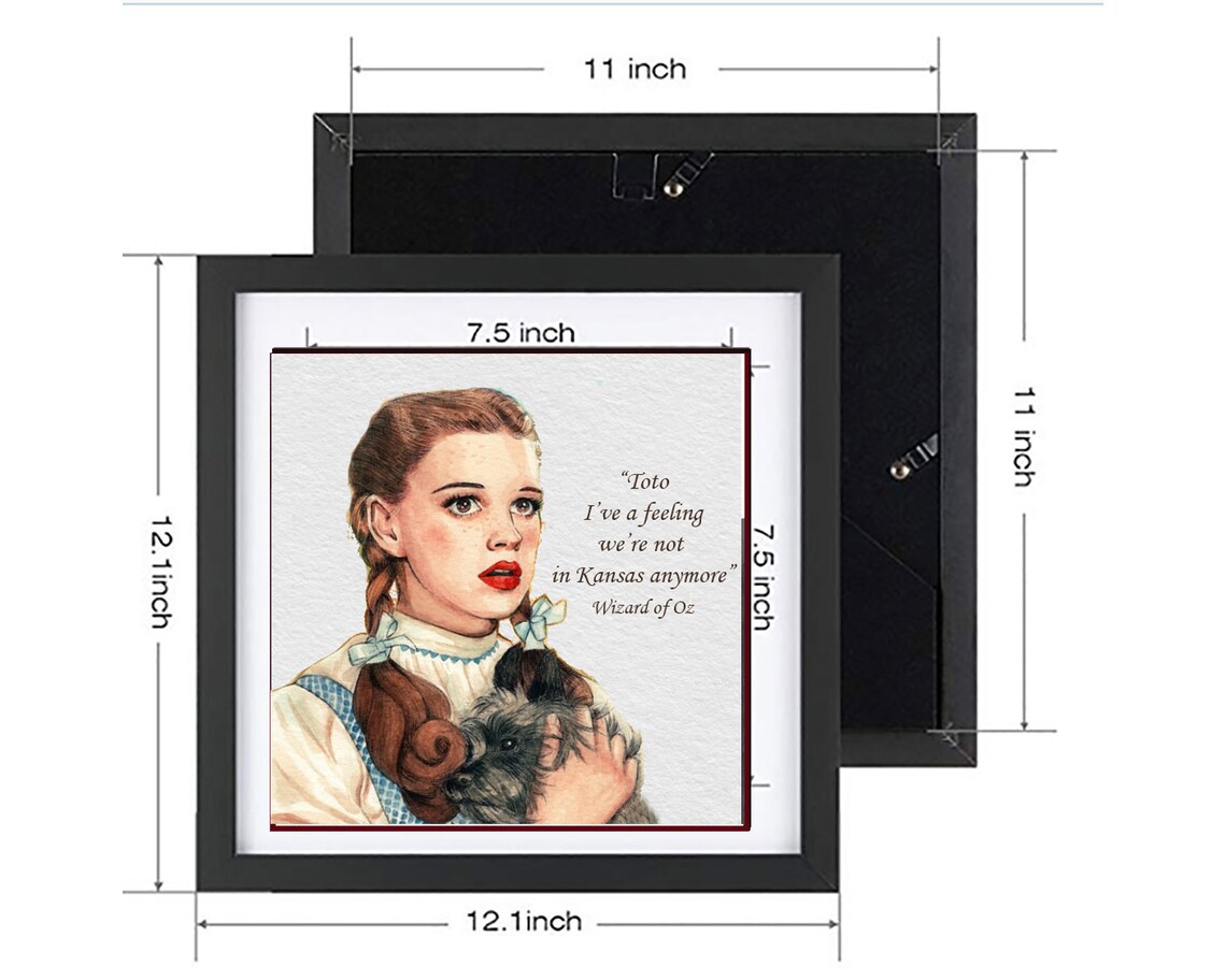 WIZARD OF OZ Dorothy Framed Print-we're Not in Kansas Anymore-kids Room ...