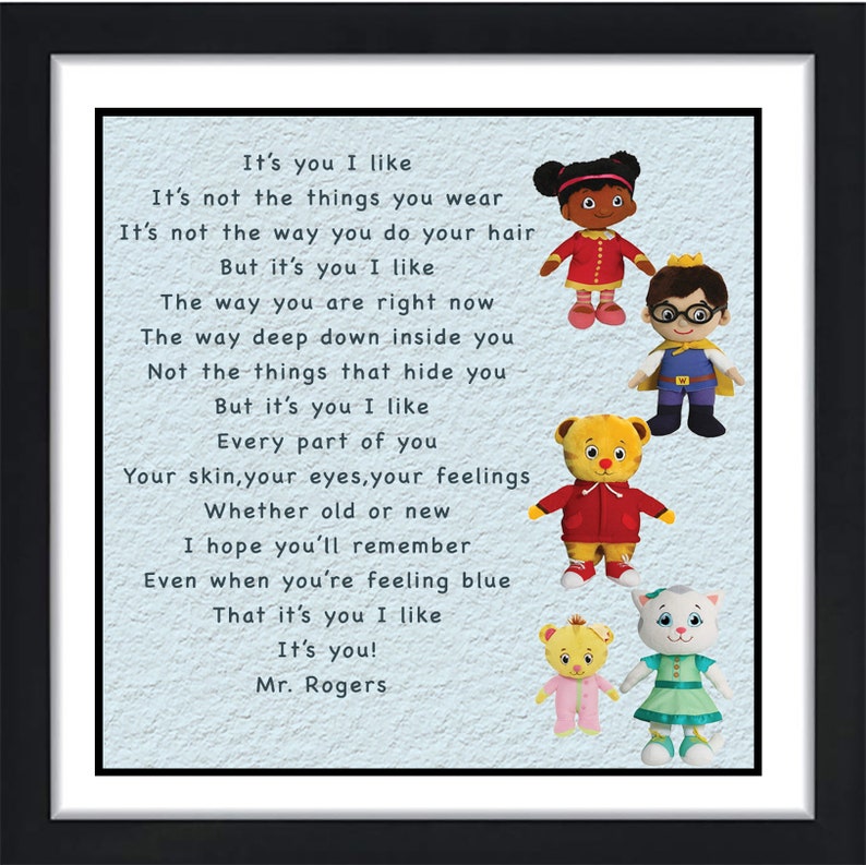 MISTER ROGERS it's You I Like... Friendship Quote With Neighborhood ...