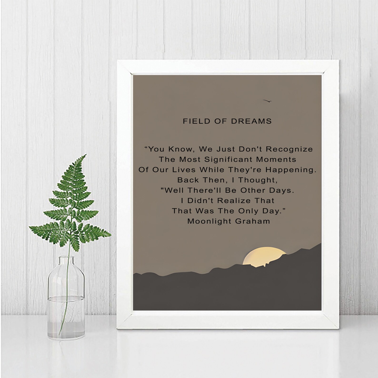 FIELD OF DREAMS Moonlight Graham Quote Significant Moments Baseball - Etsy