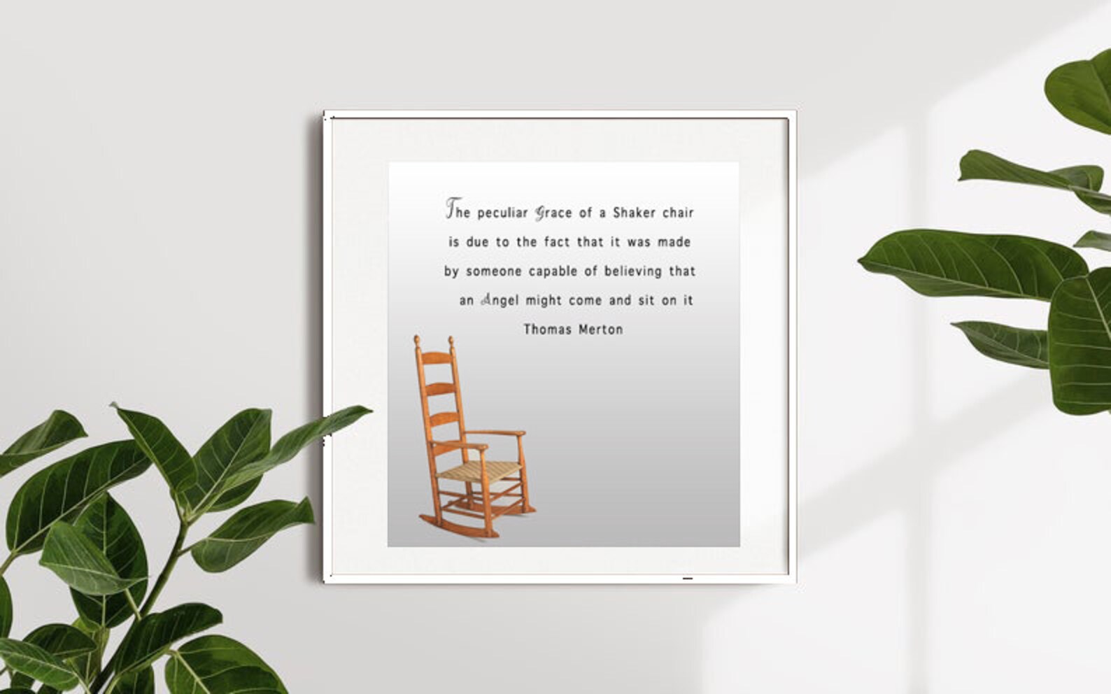 Thomas Merton Shaker Chair Quote Art Print, Framed - Etsy
