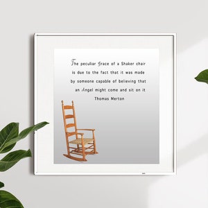 Thomas Merton Shaker Chair Quote Art Print, Framed - Etsy