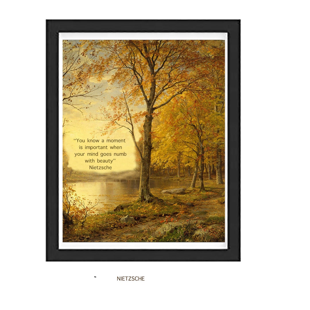FRAMED NIETZSCHE PRINT- Beauty Quote-inspirational Quote-landscape ...