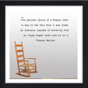 Thomas Merton Shaker Chair Quote Art Print, Framed - Etsy