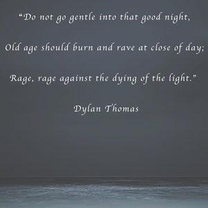 DYLAN THOMAS Print Framed- Do Not Go Gentle Into That Good Night- Wall ...