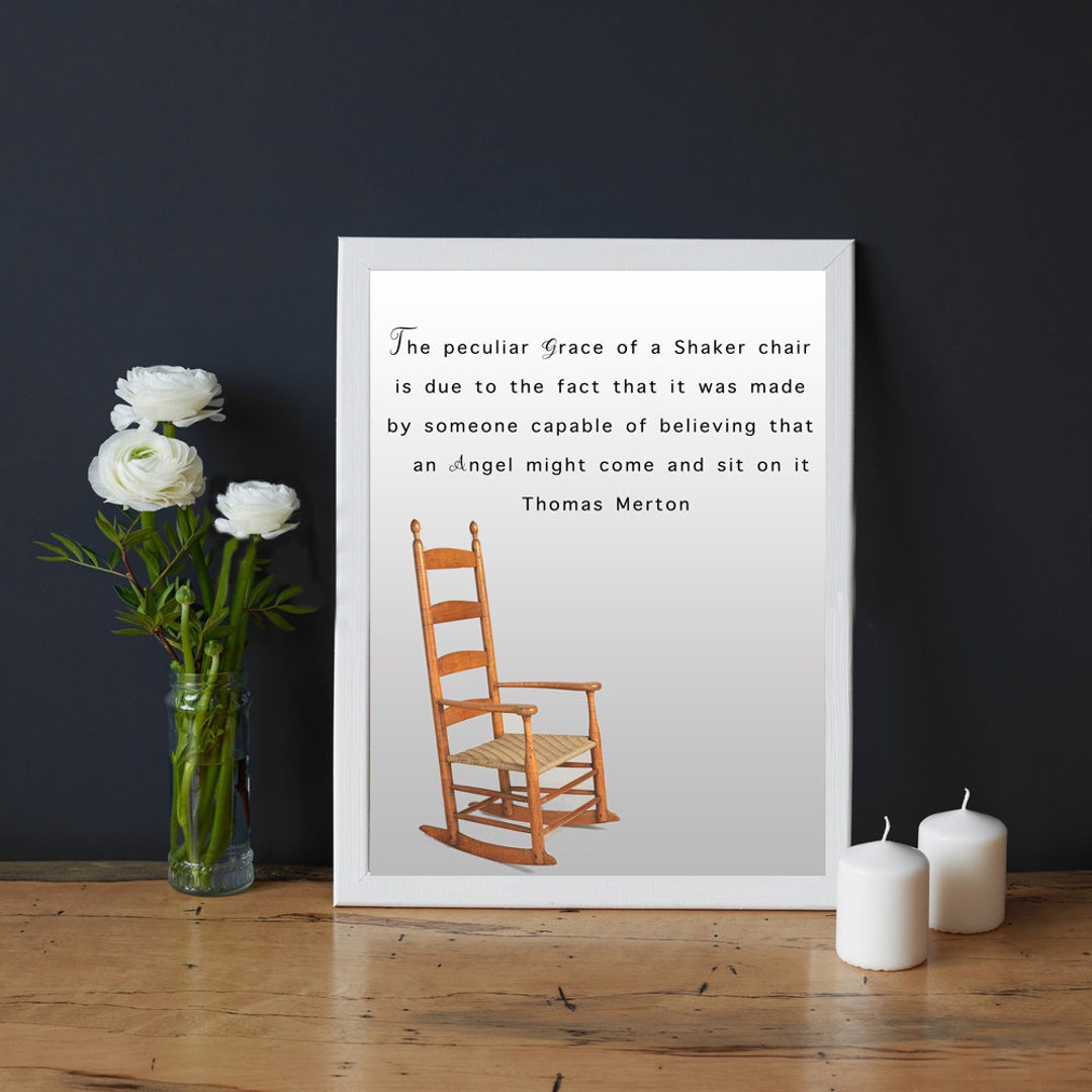Thomas Merton Shaker Chair Quote Art Print, Framed - Etsy