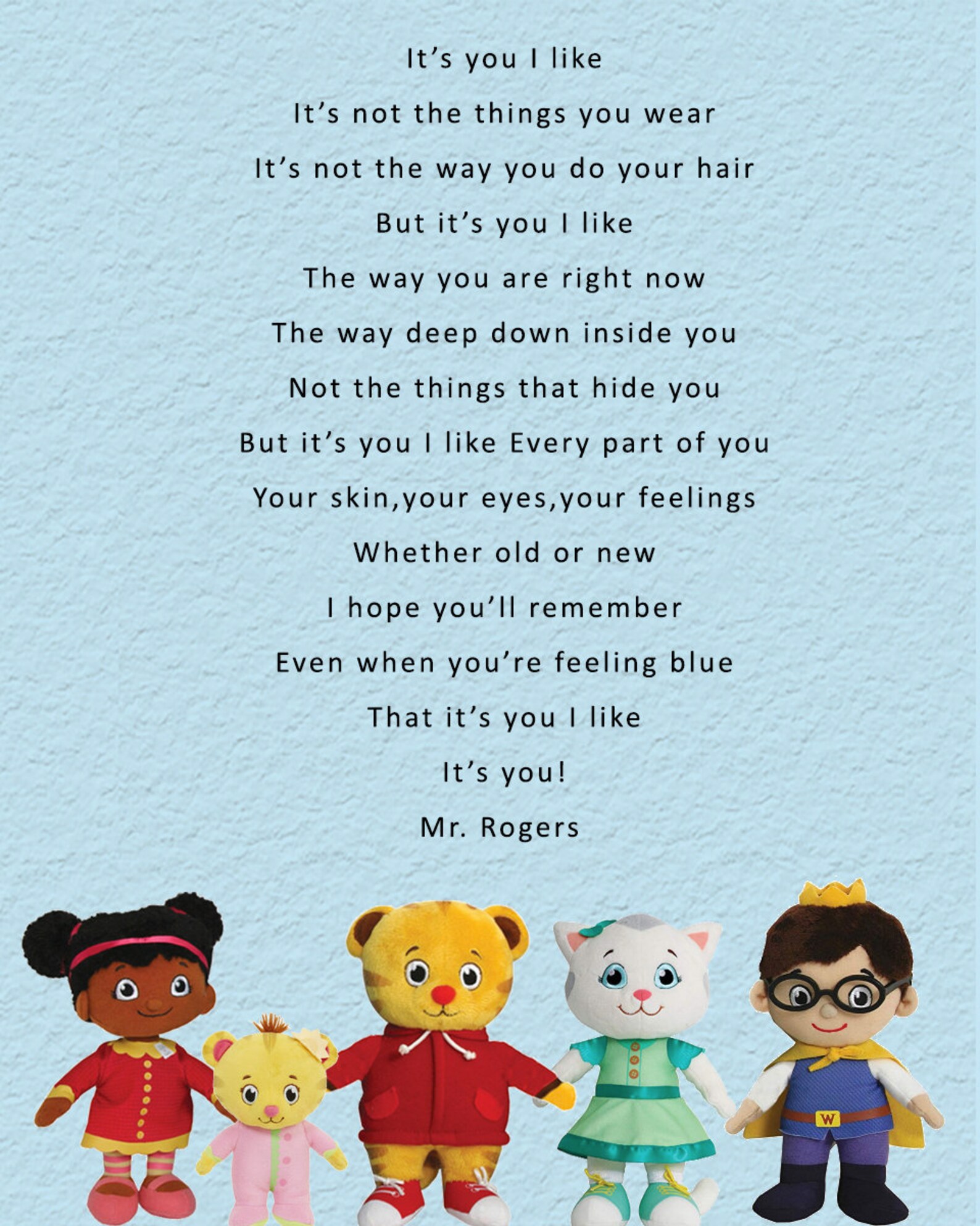 MISTER ROGERS it's You I Like... Friendship Quote With Neighborhood ...