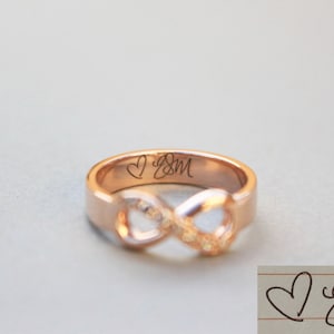 Infinity Ring - Diamond Name Ring - Silver Jewelry - Personalized Ring ...