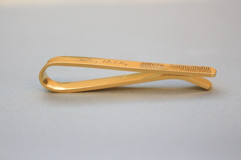 Personalized Sterling Silver Tie Clip: Handwriting & Fingerprint Gift ...