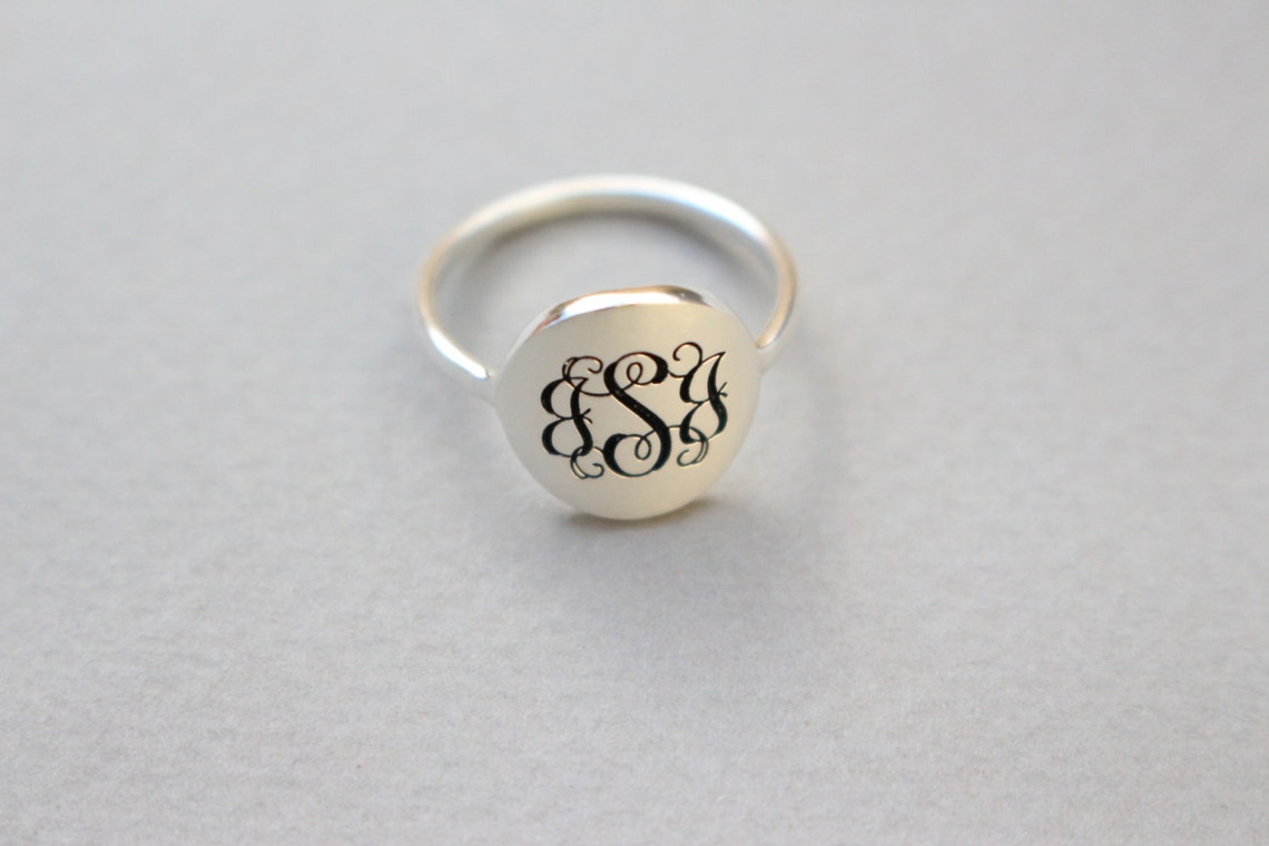 Engraved Handwriting Ring: Custom Sterling Silver Signature Ring - Etsy