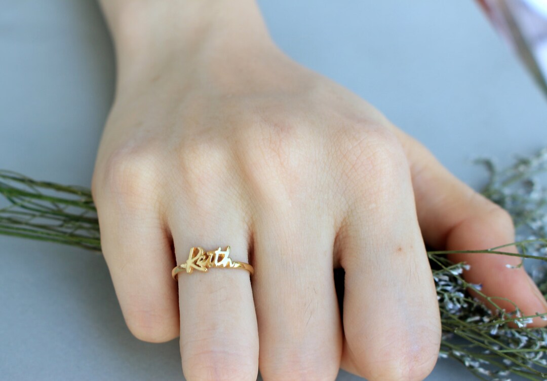 20% OFF - Personalized Name Ring - Keepsake Jewelry in Sterling Silver ...
